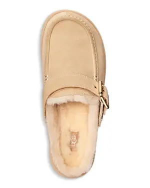 UGG Goldenstar Evelina Suede Clog Slippers - Sandcastle