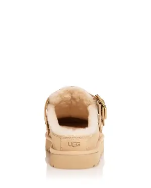 UGG Goldenstar Evelina Suede Clog Slippers - Sandcastle