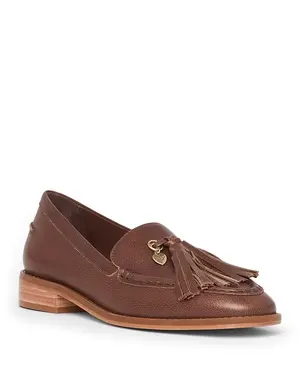 Cinq À Sept Remi Leather Tassel Loafers - Dark Sepia