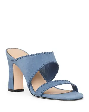Cinq À Sept Kora Suede Whipstitch Sandals - Shadow
