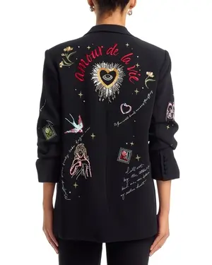 Cinq À Sept Starry Scribbles Kelsa Blazer