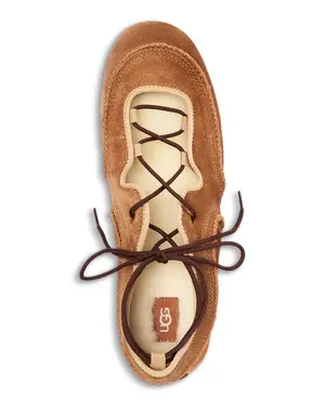 UGG Quill Shearling Lined Ballet Sneakers - Chestnut/sand