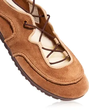 UGG Quill Shearling Lined Ballet Sneakers - Chestnut/sand