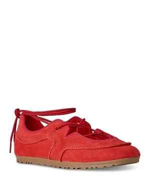 UGG Ugg Quill Shearling Lined Ballet Sneakers Red Pepper