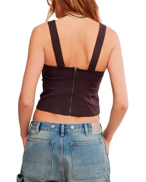 Free People Dani Square Neck Corset Top