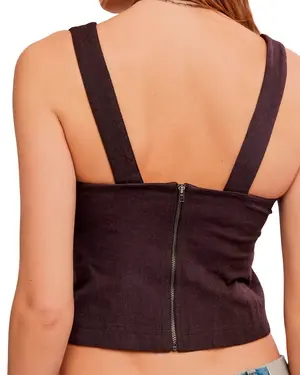 Free People Dani Square Neck Corset Top