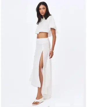 MISS CIRCLE NEW YORK Yanna Chiffon High-low Maxi Skirt