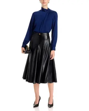 Elie Tahari Mireille Faux Leather Skirt