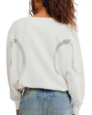 Free People Love Lace Crewneck Sweater