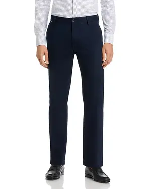 BOSS Kent Straight Fit Cotton Blend Pants Dark Blue