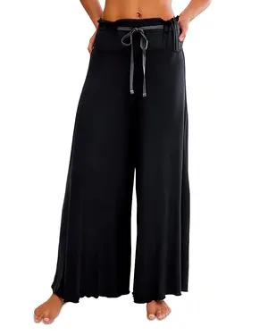 Free People Dream State Ultra Wide Leg Pants - Black