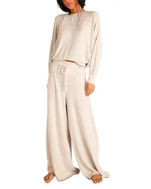 Free People Dream State Ultra Wide Leg Pants - Heather Grey