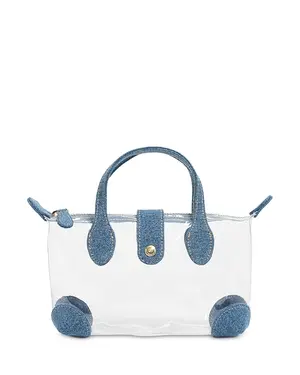 Stoney Clover Lane Made With Liberty Fabric Mini Clear Pouchette Crossbody Bag - Denim