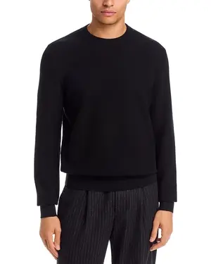 BOSS H-lofranco Cotton Crewneck Sweater Black