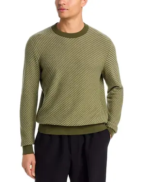 BOSS H-lofranco Cotton Crewneck Sweater - Open Green