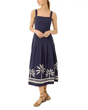 MARIE OLIVER Dixon Square Neck Midi Dress