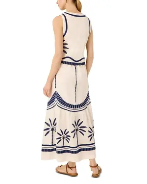 MARIE OLIVER Dania Cotton Linen Maxi Skirt