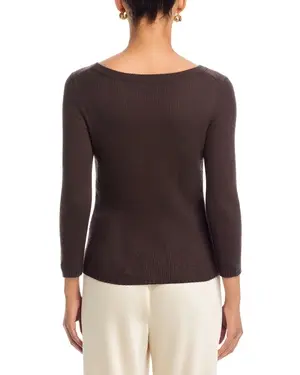 Vince Cashmere & Silk Ribbed Top
