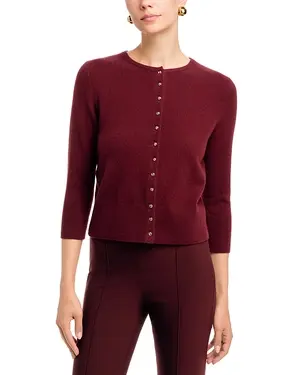 Vince Wool Cashmere Blend Crewneck Cardigan