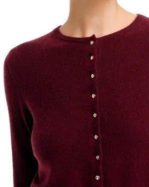 Vince Wool Cashmere Blend Crewneck Cardigan