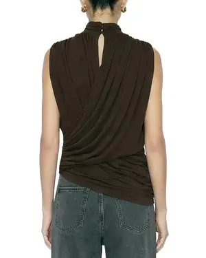 Ronny Kobo Sav Draped Sleeveless Top