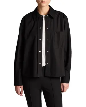 Vince Cotton Snap Closure Shirt - Black