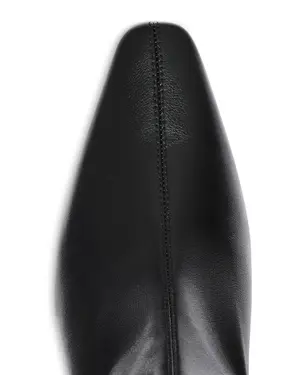 Aqua Saly Zip-up Ankle Boots - Black Stretch