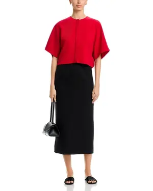 Lafayette 148 New York Zippered Cropped Jacket