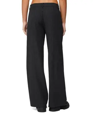 EDIKTED Pinstripe Tailored Straight Leg Pants
