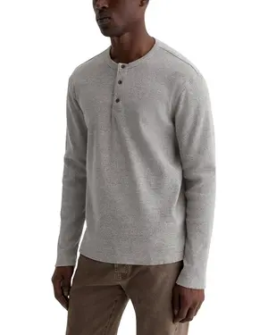 Ag Bryce Long Sleeve Henley - Heather Grey