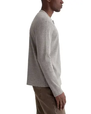 Ag Bryce Long Sleeve Henley - Heather Grey
