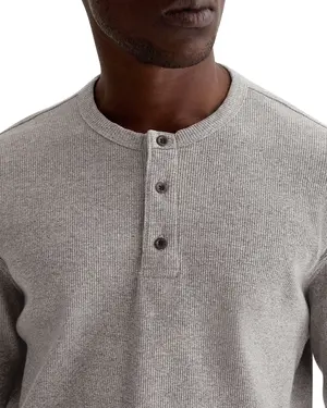 Ag Bryce Long Sleeve Henley - Heather Grey