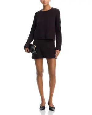 Aqua Brushed Mini Skirt - Chocolate