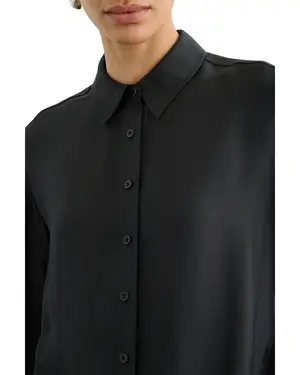 TOCCIN Toni Lace Trim Button-down Shirt