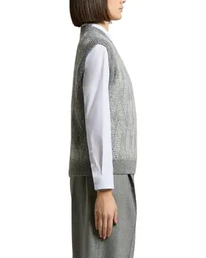 Peserico Wool Blend Boucle Vest
