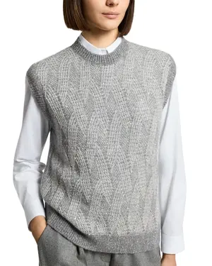 Peserico Wool Blend Boucle Vest