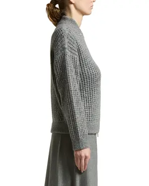 Peserico Alpaca Wool Blend Zip Up Sweater