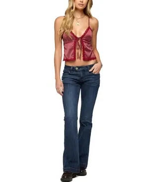 EDIKTED Roccio Low Rise Bootcut Jeans