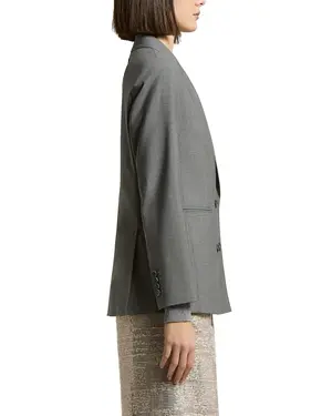 Peserico Tropical Bi Stretch Worsted Wool Double Breasted Blazer Jacket