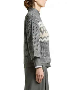 Peserico Knitted Sweater With Mohair Blend And Sequins