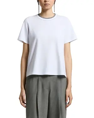 Peserico Stretch Cotton Jersey Crewneck Tee