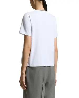 Peserico Stretch Cotton Jersey Crewneck Tee