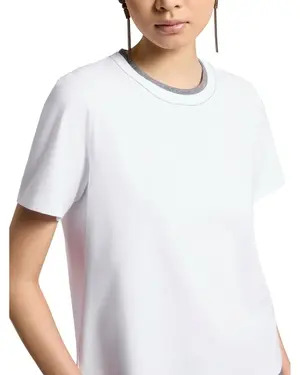 Peserico Stretch Cotton Jersey Crewneck Tee