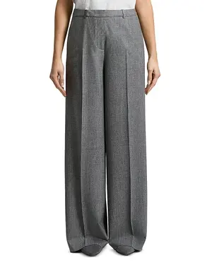 Peserico Pants In Stretch Wool Viscose Lurex Micro Pied De Poule - Eclipse Gray