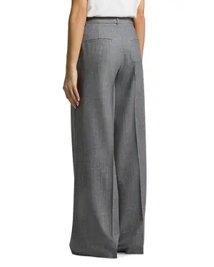 Peserico Stretch Wool Viscose Lurex Micro Pied De Poule Pants
