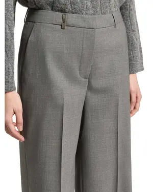 Peserico Two Way Stretch Wool Palazzo Trousers