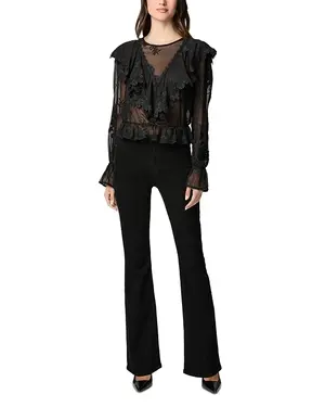 Paige High Rise Laurel Canyon Jeans - Black Shadow