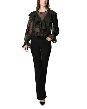 Paige High Rise Laurel Canyon Jeans - Black Shadow