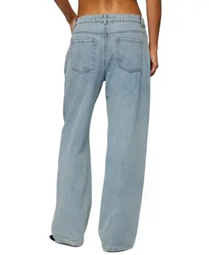 EDIKTED Dalina Washed Low Rise Baggy Jeans