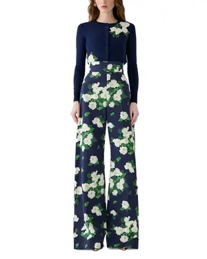 Carolina Herrera Diane Printed Wide Leg Pants